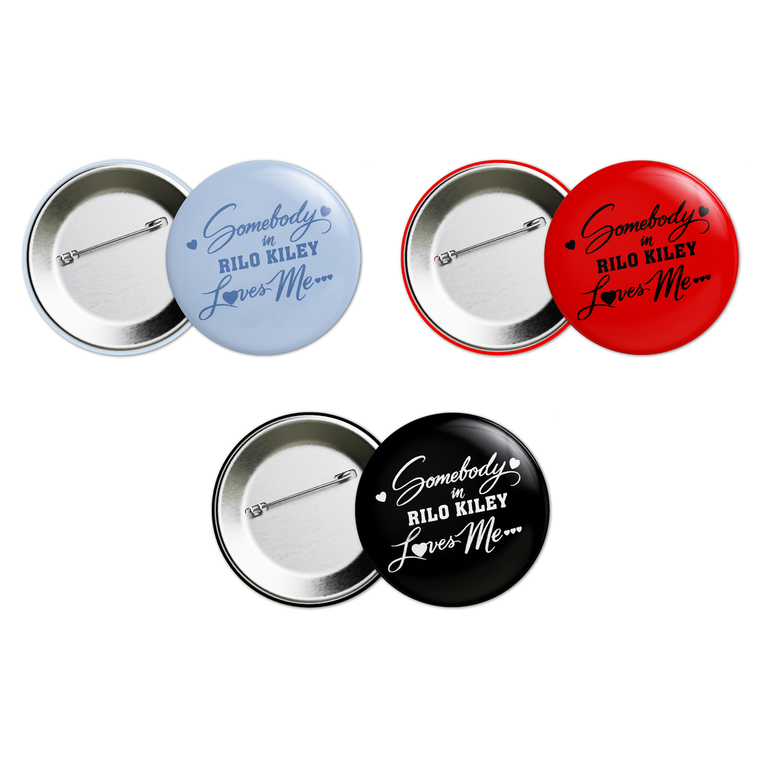 Somebody Loves Me Button Set – Rilo Kiley